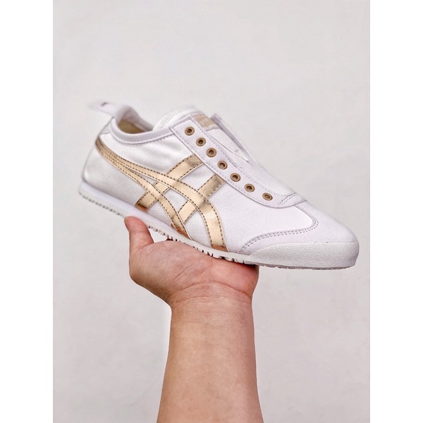 Jual Sepatu Onitsuka Slip On White Rosegold | Shopee Indonesia