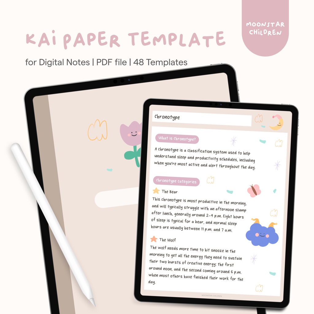 Jual Kai Paper Template Digital Notebook BuJo Journal Note taking Study ...