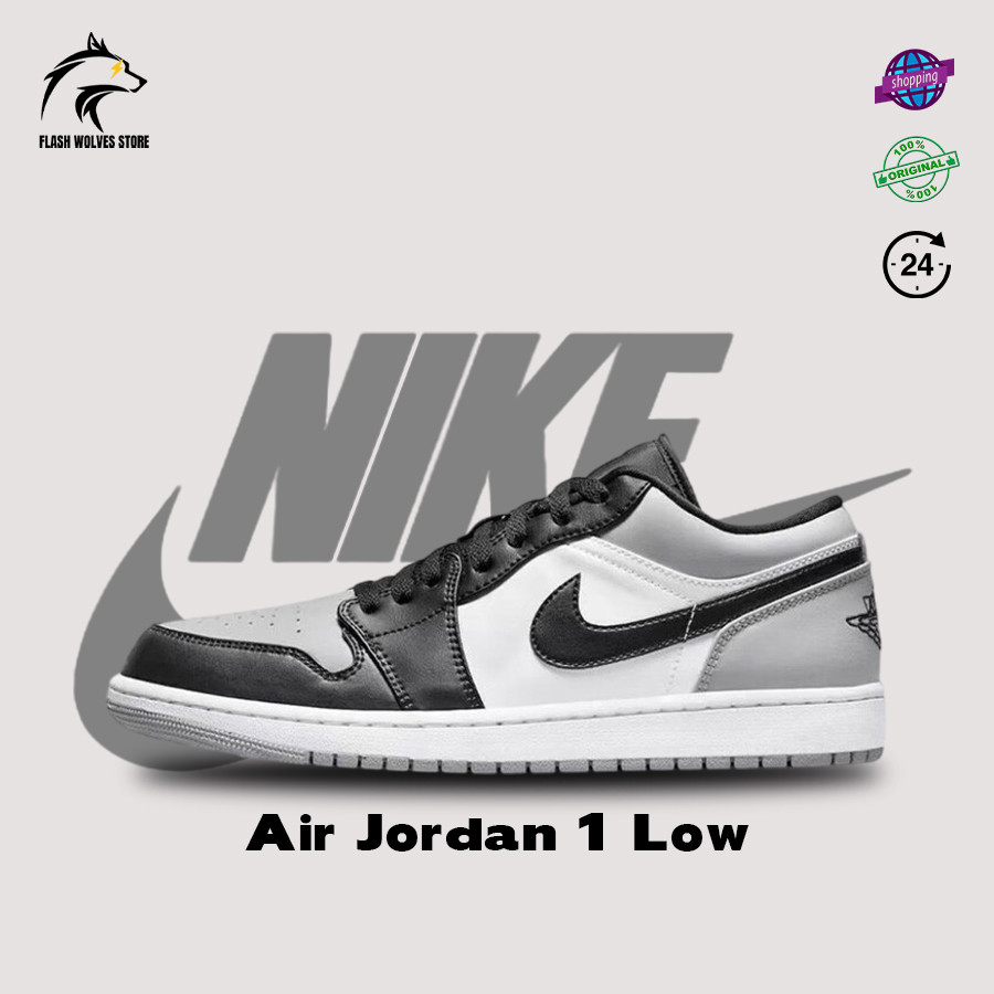 Jual Air Jordan 1 Low Shadow Toe Flash Wolves Store Toko Asli Luar ...