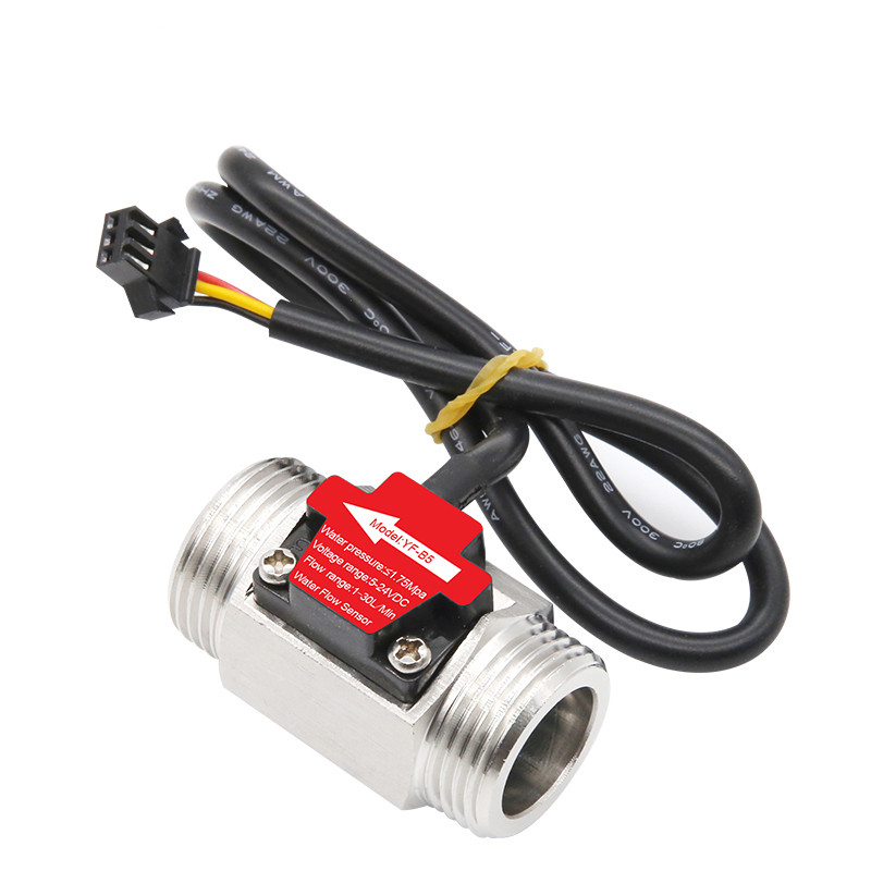 Jual 1/2" 3/4" 1" 2" DC 5-18V Water Flow Sensor Stainless Steel Flow ...