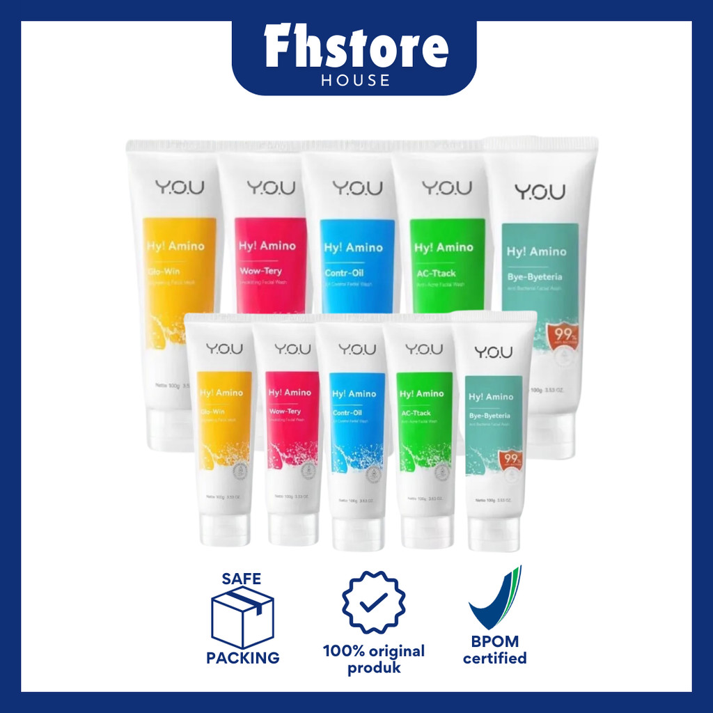 Jual [ FHSTORE ] You Hy Amino Facial Wash | Anti Acne | Oil Control | Brightening | Hydrating ...