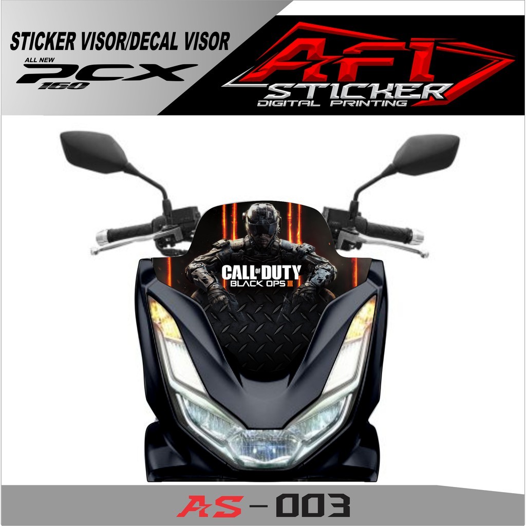 Jual Sticker visor/decal visor depan All new pcx 160 2021-2024 di cetak ...
