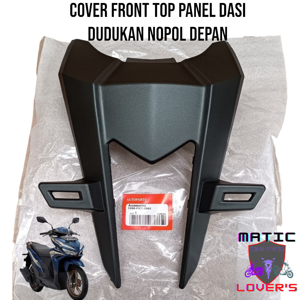 Jual cover front top panel dasi dudukan nopol depan vario 125 new gen 2 K2V 2022 2023 2024 non ...