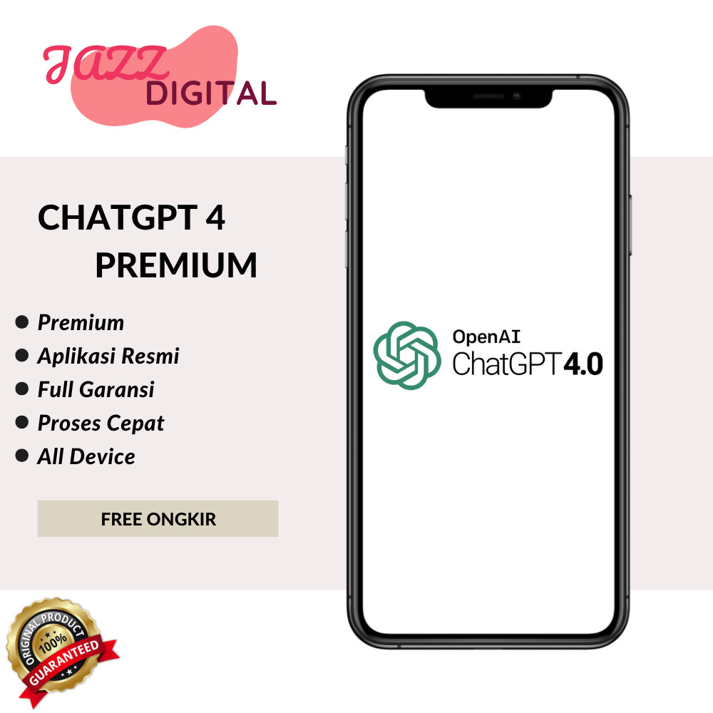 Jual ChatGPT 4 Plus Premium All Device 1 Tahun Full garansi Termurah | Shopee Indonesia