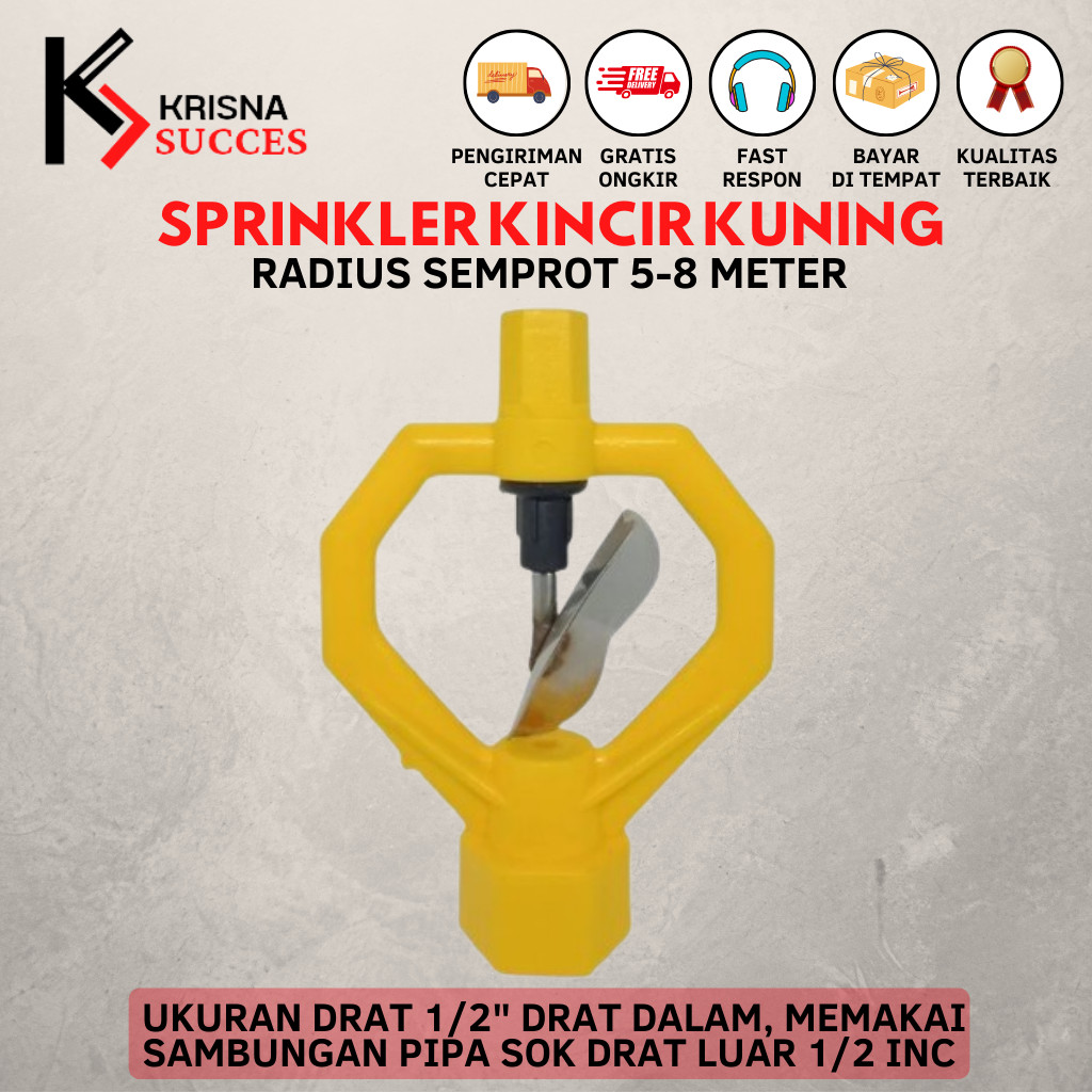 Jual SPRINKLER KUNING KINCIR AIR KRISNA.SC ( Sprinkler /sprinkle ...