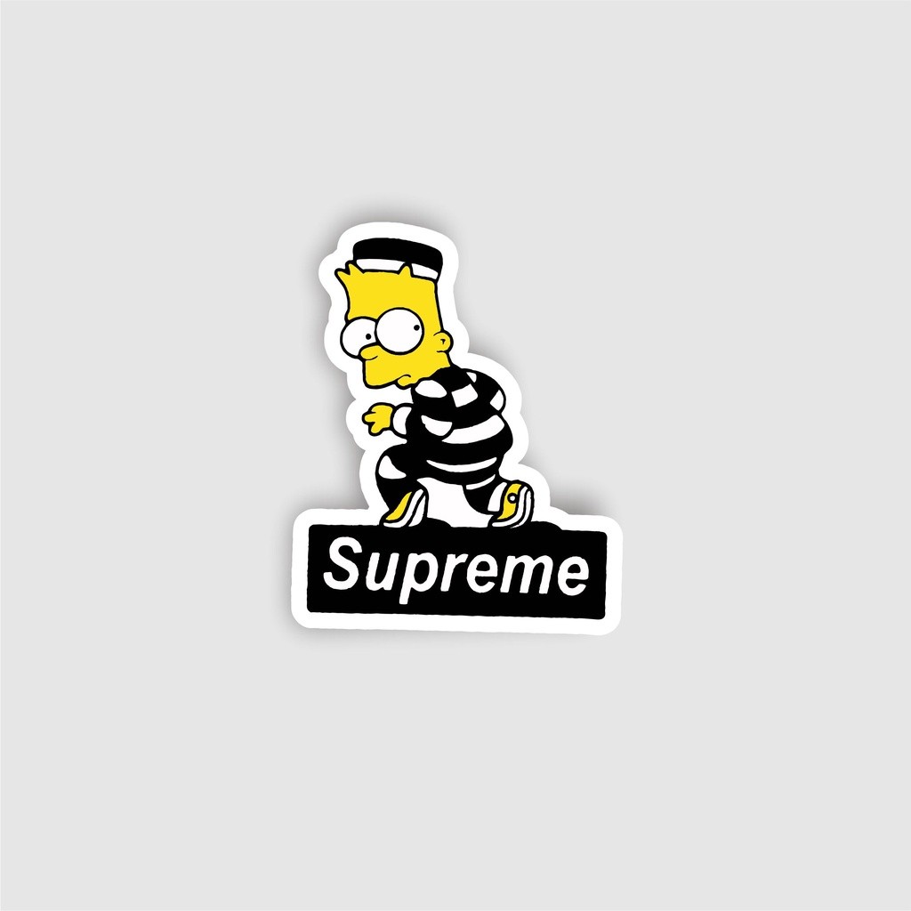 Jual Stiker Sticker Brand Logo Basic Supreme Simpson Graftac dan Vinyl ...