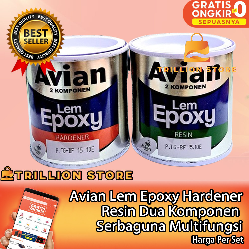 Jual Avian 340 Gram Lem Epoxy Resin Hardener Campur Serbaguna ...