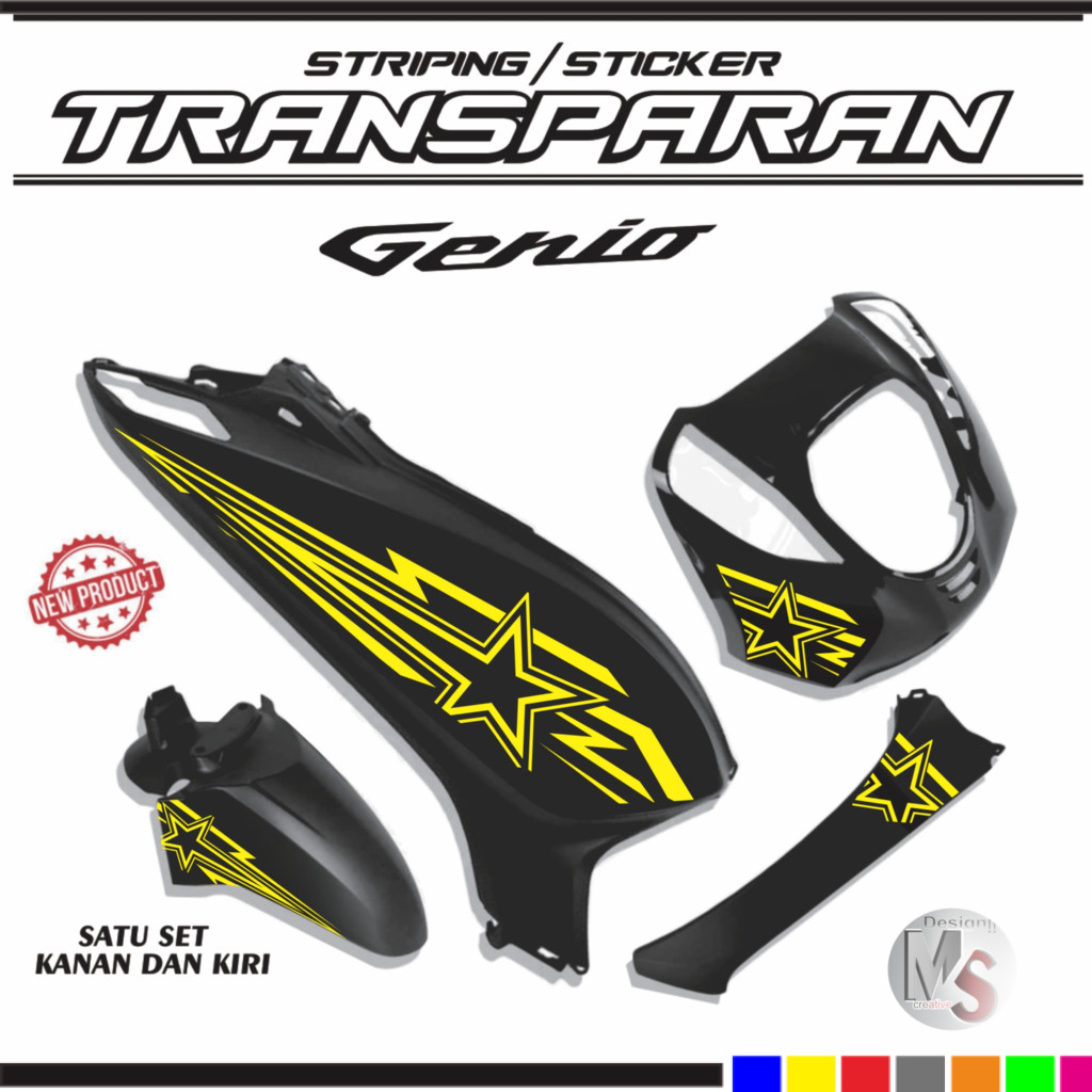 Jual STRIPING SETIKER STIKER Cod Variasi Genio Transparan UV Bening ...