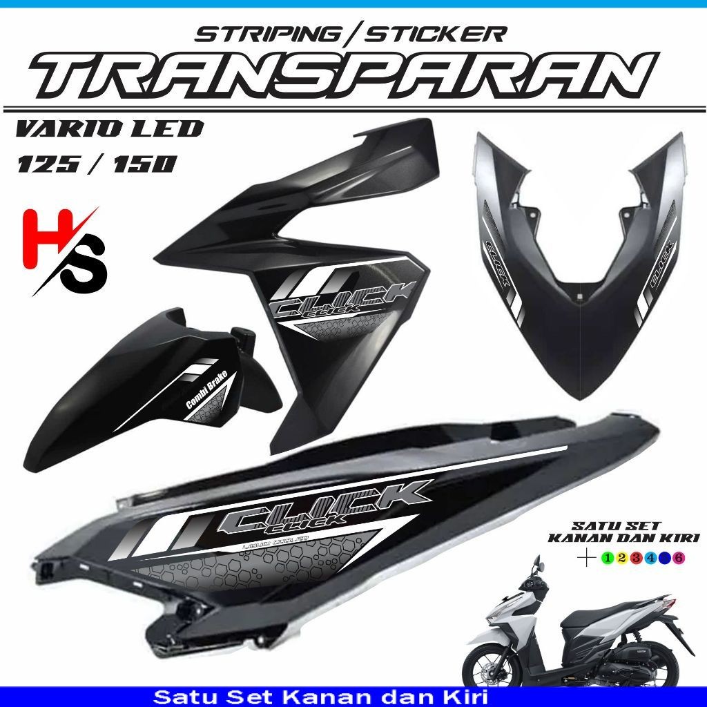 Jual STIKER VARIASI STICKER STRIPING TRANSPARAN MOTOR HONDA VARIO LED OLD 125/150 MOTIF VARIASI ...