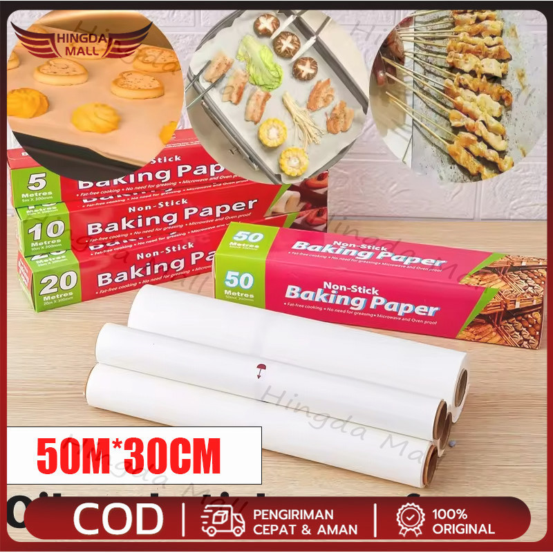 Jual Kertas Roti/Kertas Minyak/Kertas Kue/Alas Roti/Baking Paper Warna ...
