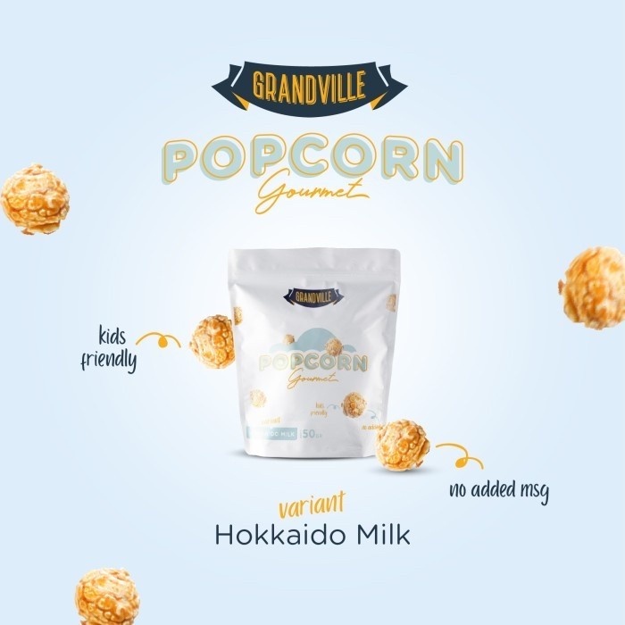 Jual Popcorn Anak Tanpa MSG Grandville Popcorn Gourmet Hokkaido Milk 50 ...