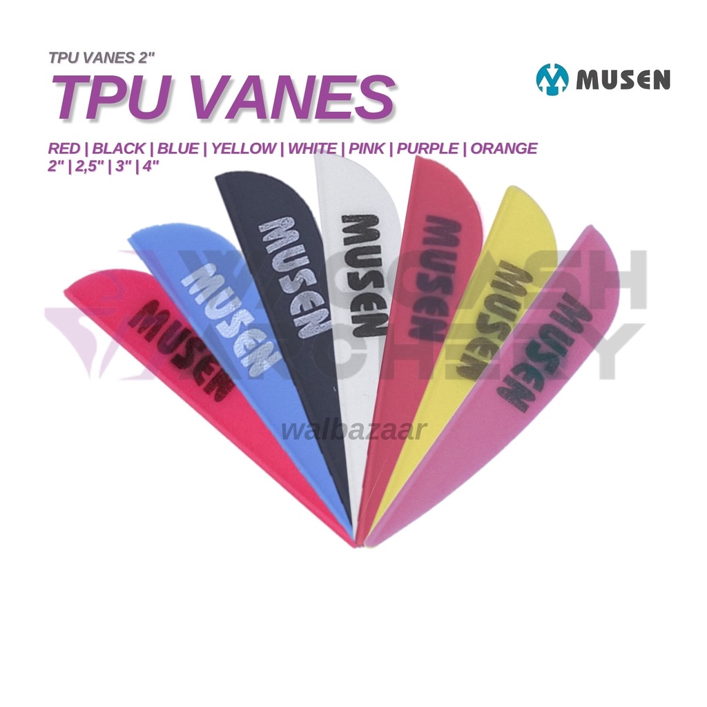 Jual MUSEN VANES RUBBER Parabolic Vane Karet Bulu Anak Panah 2, 2.5, 3 ...
