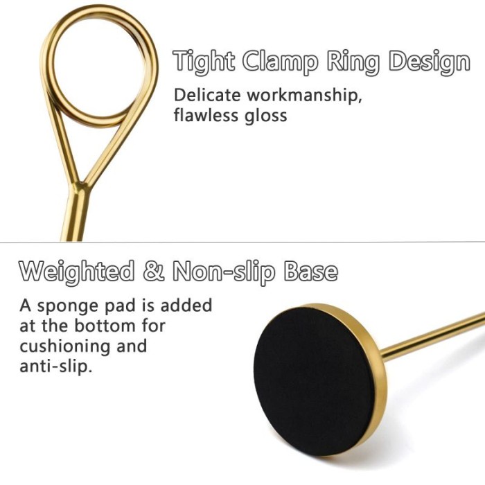 Jual Tiang Nomor Meja Stainless Menu Stand Table Number Holder Stand ...