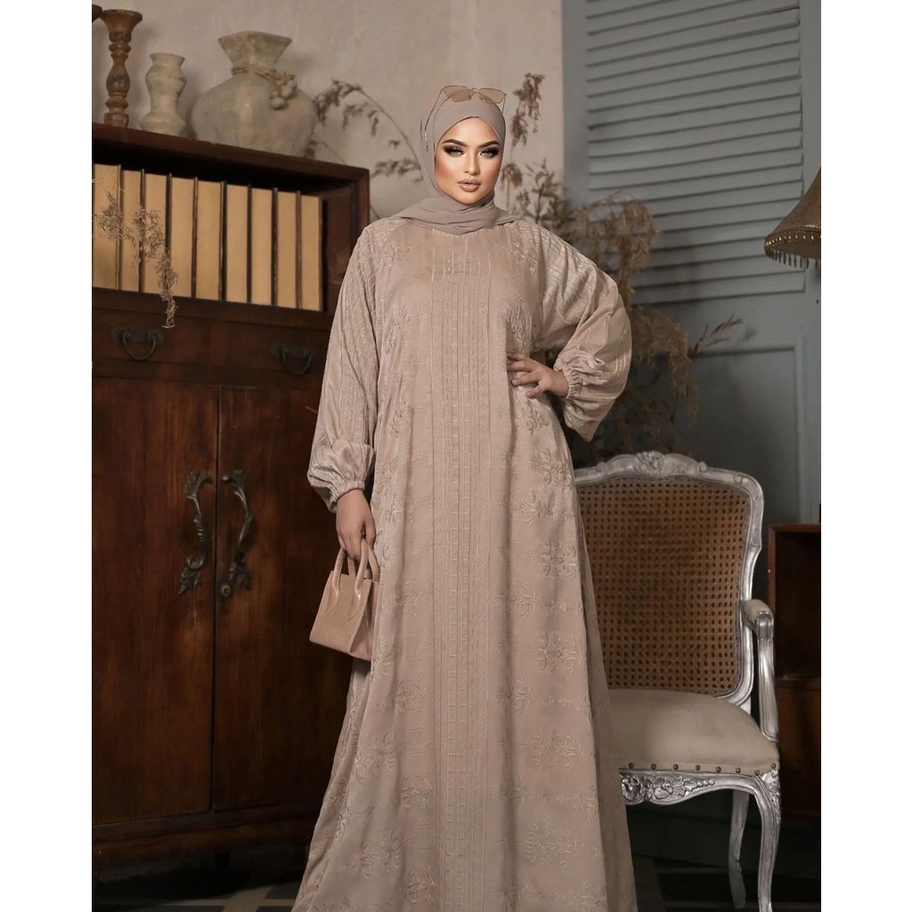 Jual Abayakaftanetnik OSSERIA Abayat Nude Premium | Shopee Indonesia