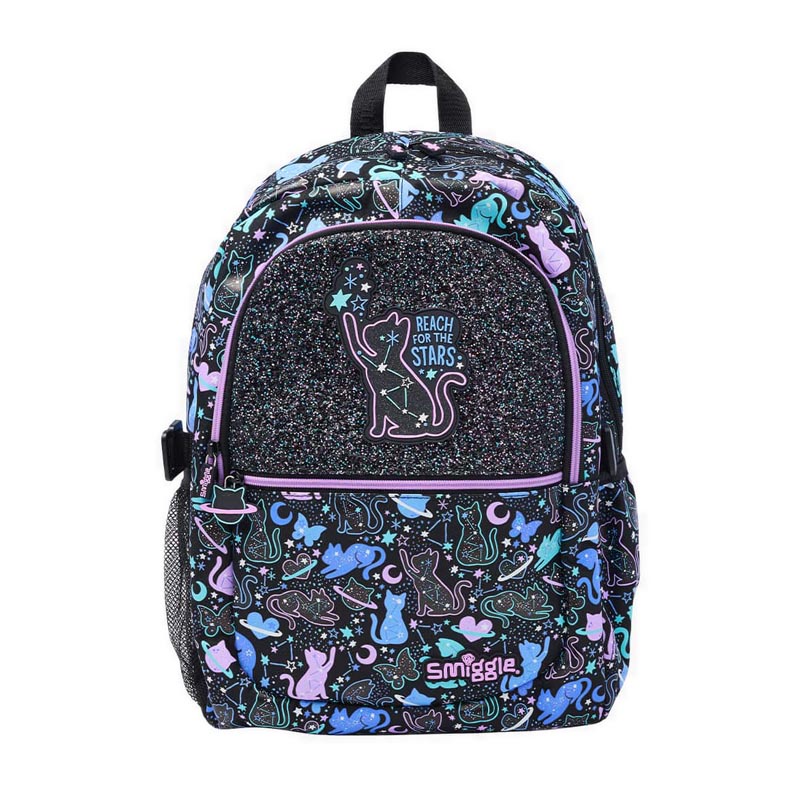 Jual Smiggle Wild Side Classic Attach Backpack Black/Purple ...