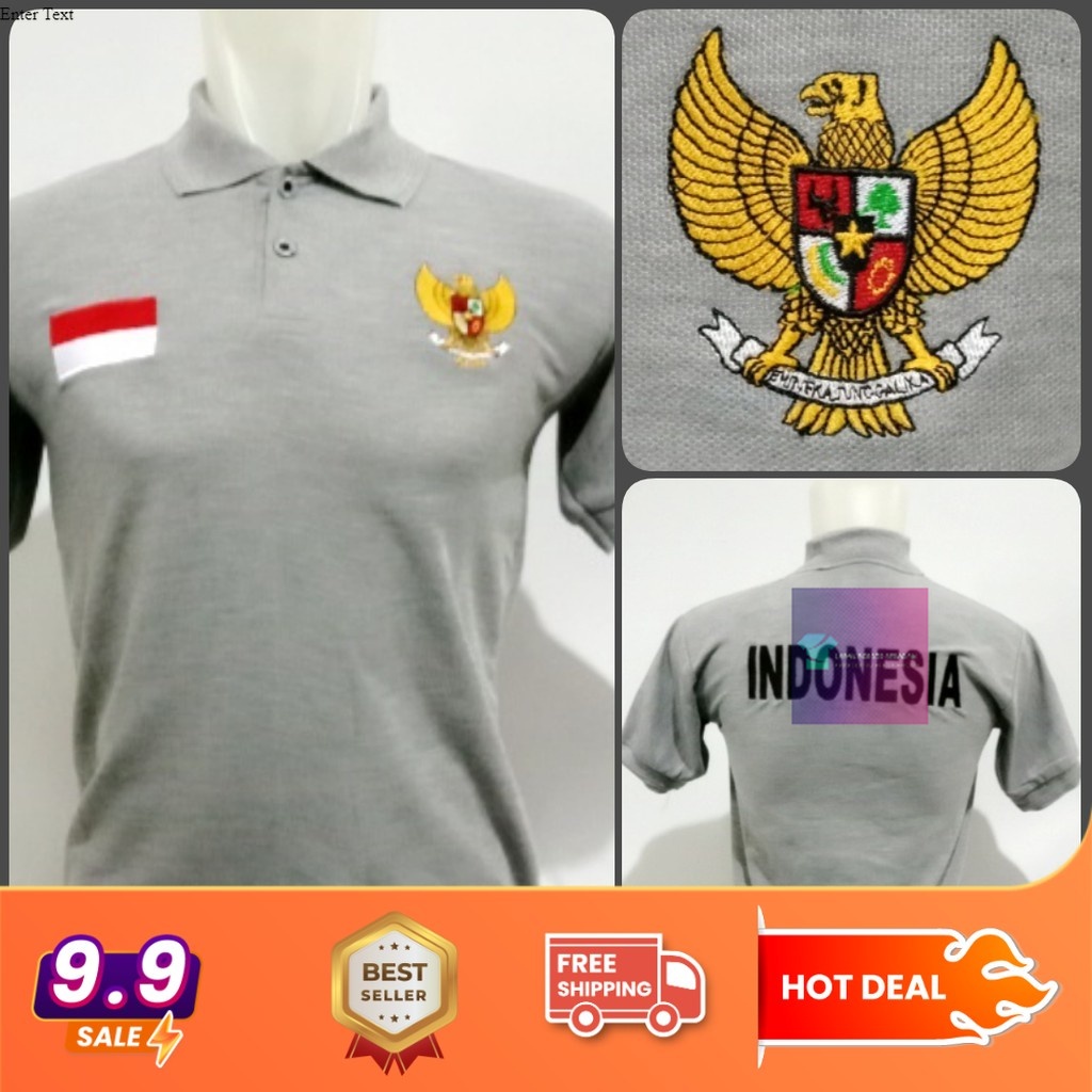 Jual Kaos Baju Kaos Polo Shirt Garuda Indonesia Warna Abu | Shopee ...