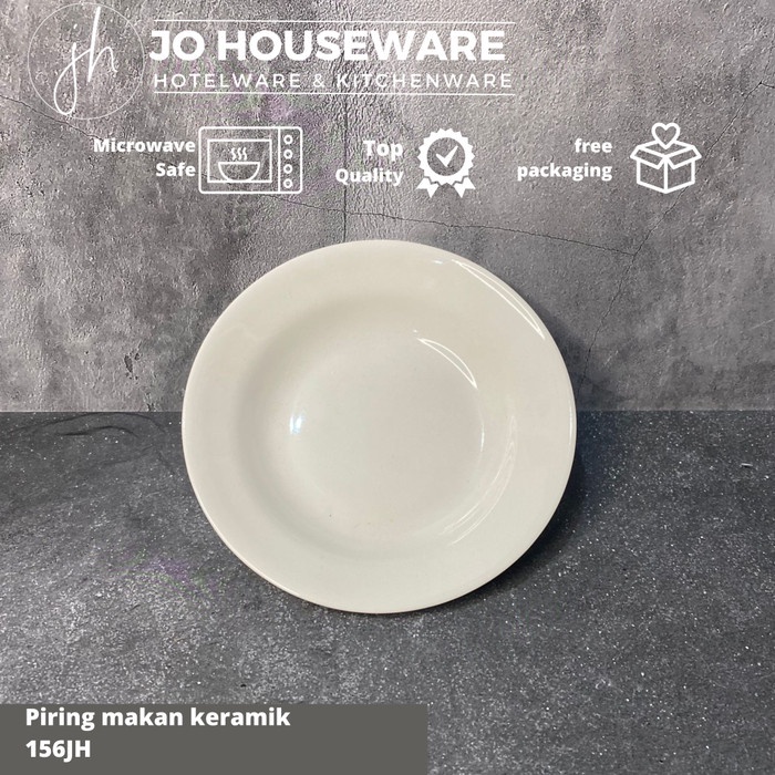 Jual Piring makan keramik putih polos hotelware / Piring nasi serbaguna ...