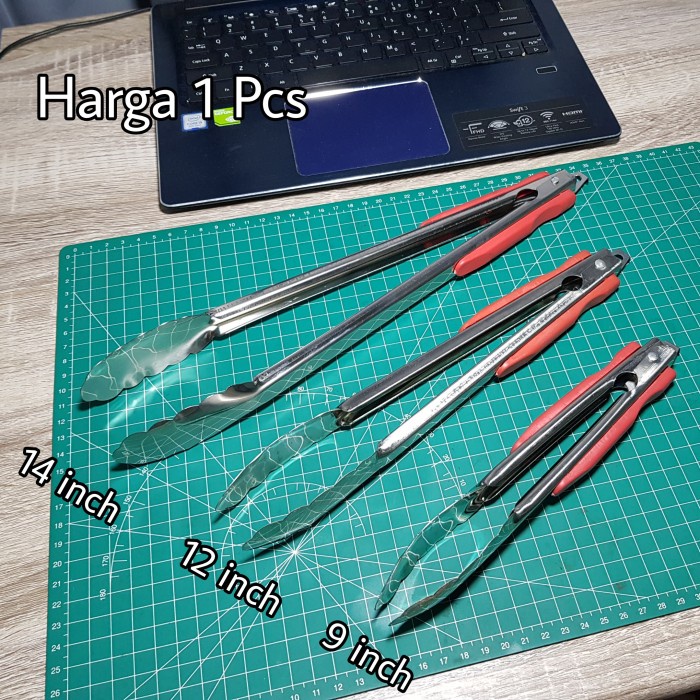 Jual Penjepit Capitan Capit Makanan Kue Gorengan Tongs Stainless ...