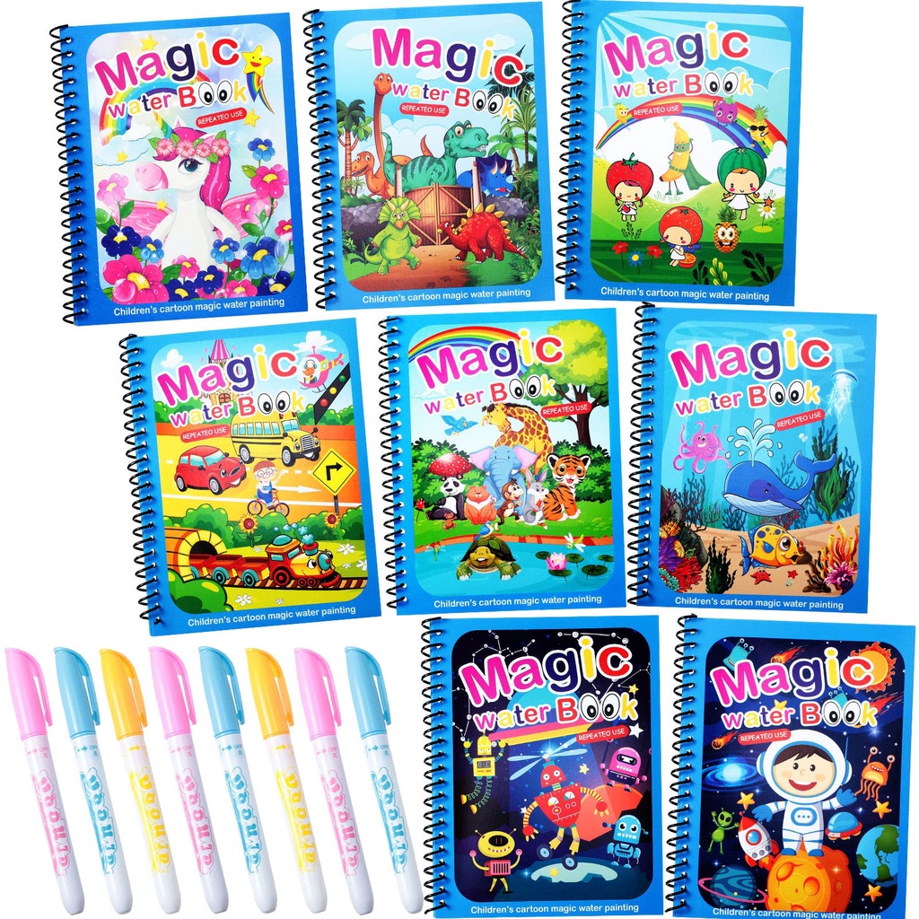 Jual (FYA) Magic Water Coloring Book Buku Mewarnai Doodle Book ...