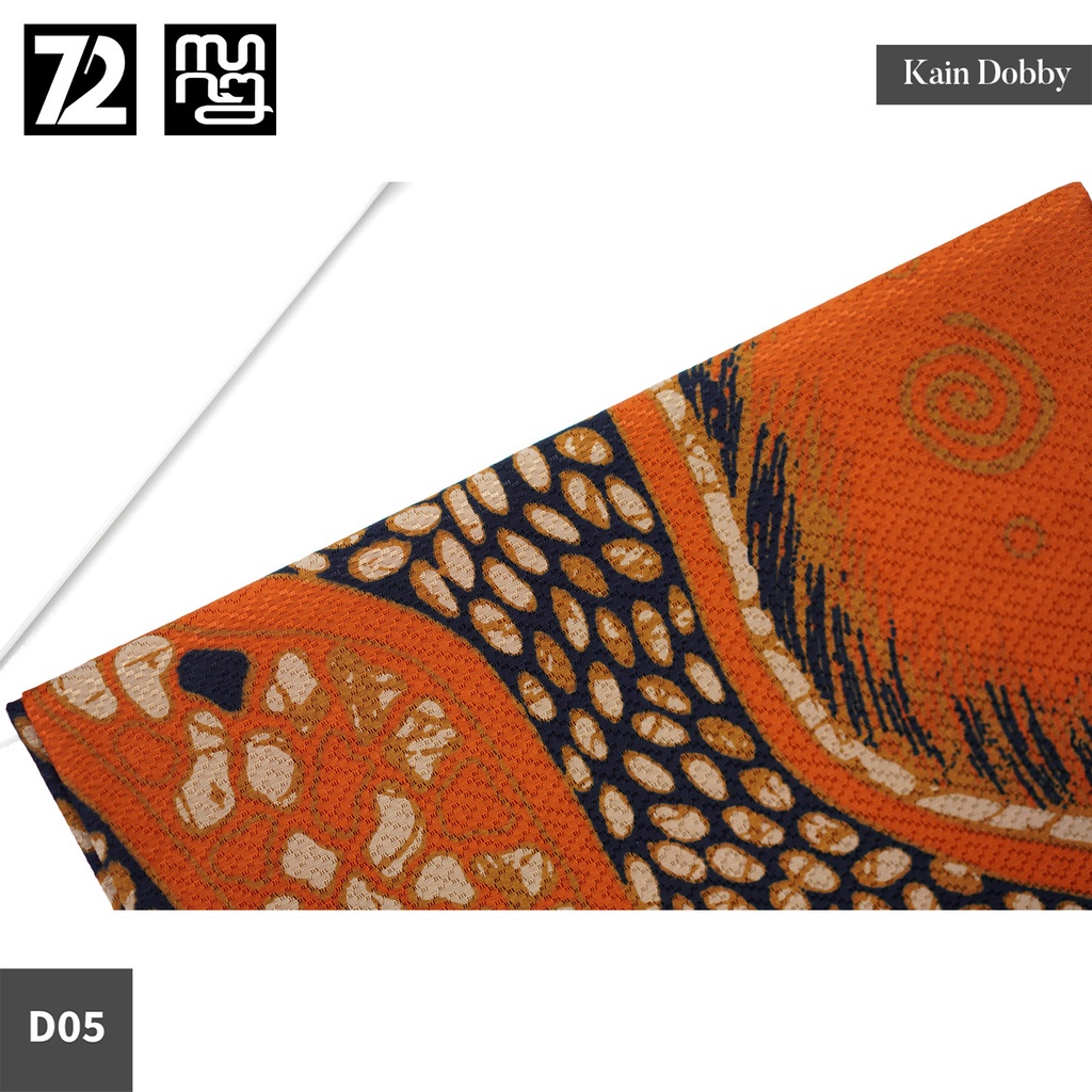 Jual KAIN BATIK PREMIUM Bahan Dobby Motif Lapis Naru Warna Orange Hitam ...