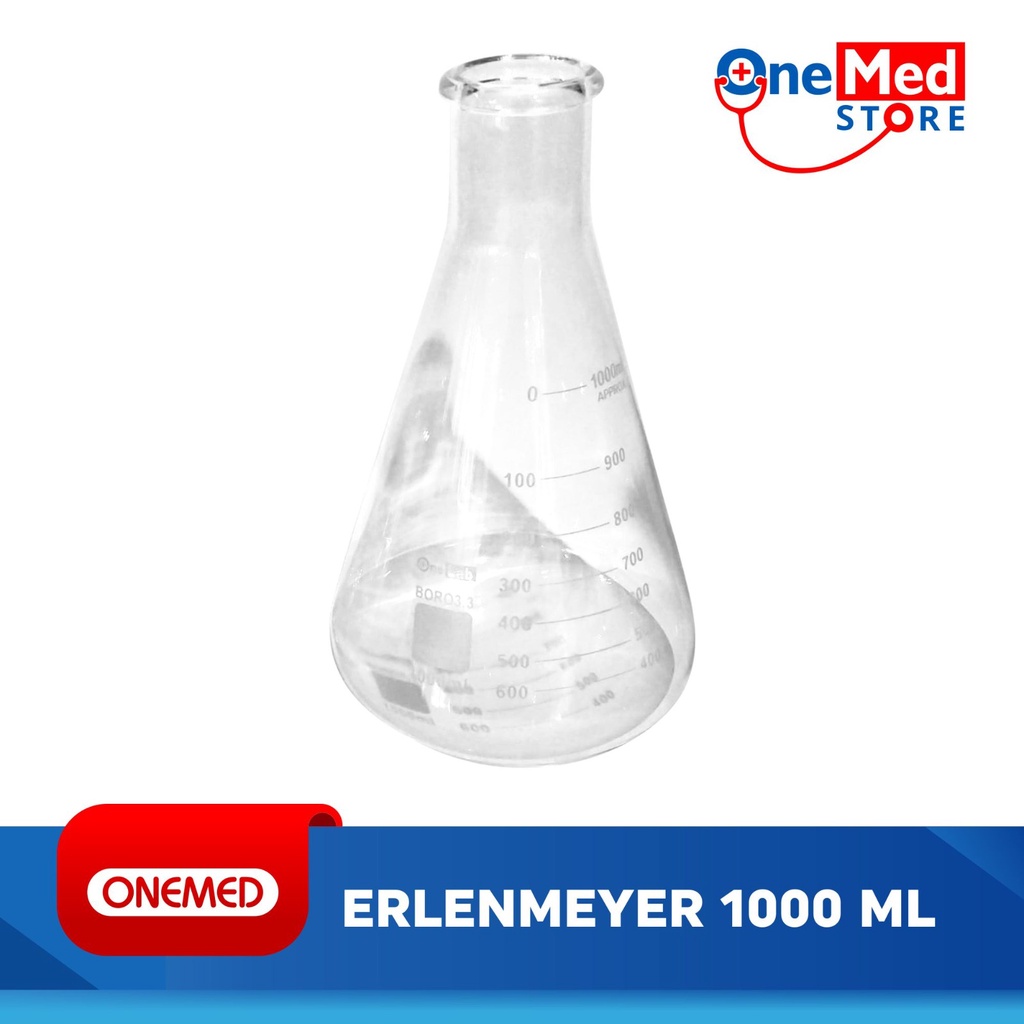 Jual Erlenmeyer Erlemeyer Flask 1000 Ml OneLab OJ | Shopee Indonesia