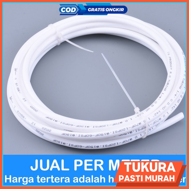 Jual selang ro 1/4 inch - Selang RO ukuran 1/4 Jual Per meter | Shopee ...