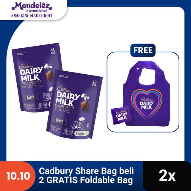 Jual Cadbury Share Bag beli 2 Gratis Foldable Bag | Shopee Indonesia