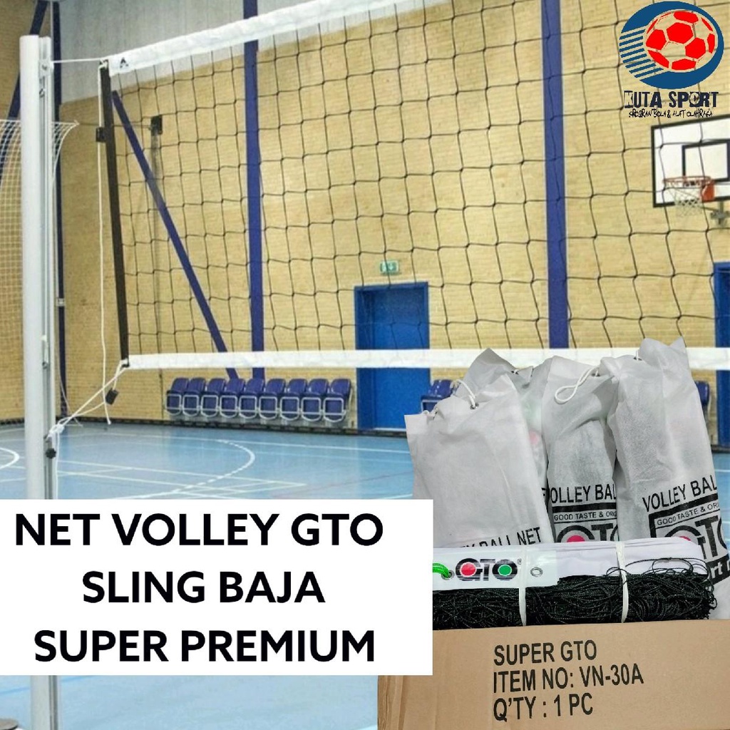 Jual NET VOLLEY SUPER GTO PREMIUM SLING BAJA STANDAR KOMPETISI Ball ...