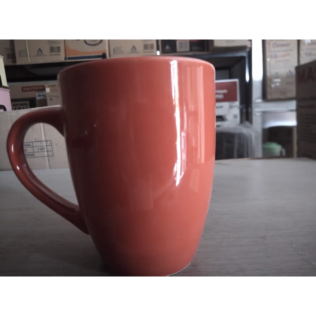Jual Mug Keramik Tebal Tipe Corel Putih Polos 325mL Gelas Minum - 1Pcs ...