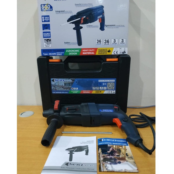 Jual Mesin Bor Rotary Hammer Benz / Mesin Bor Bobok SDS Plus 26mm | Shopee Indonesia