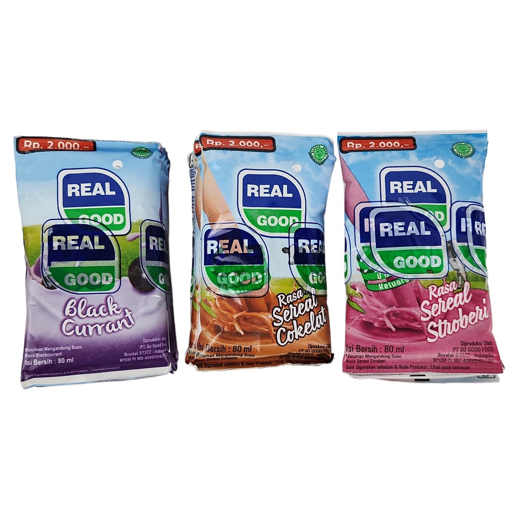 Jual Real Good PACK Bantal Susu UHT - Netto 80ml x 5 pcs. | Shopee ...