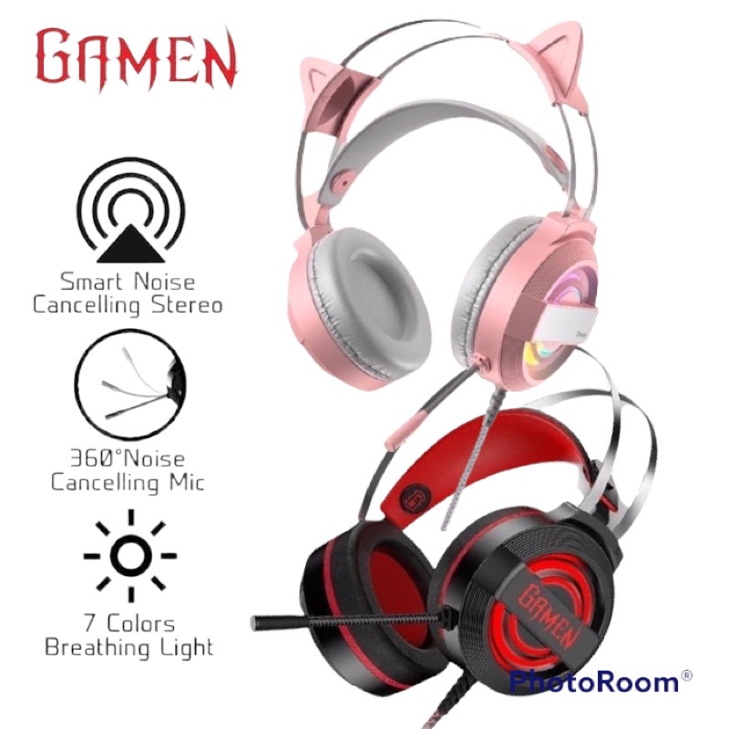 Jual GAMEN GH1100 Headphone Gaming RGB WIRED Audio Headset GAME PC Dan ...