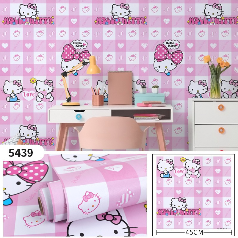 Jual Wallpaper Dinding Hello Kitty Pita 8m s/d 9m x 45cm | Shopee Indonesia