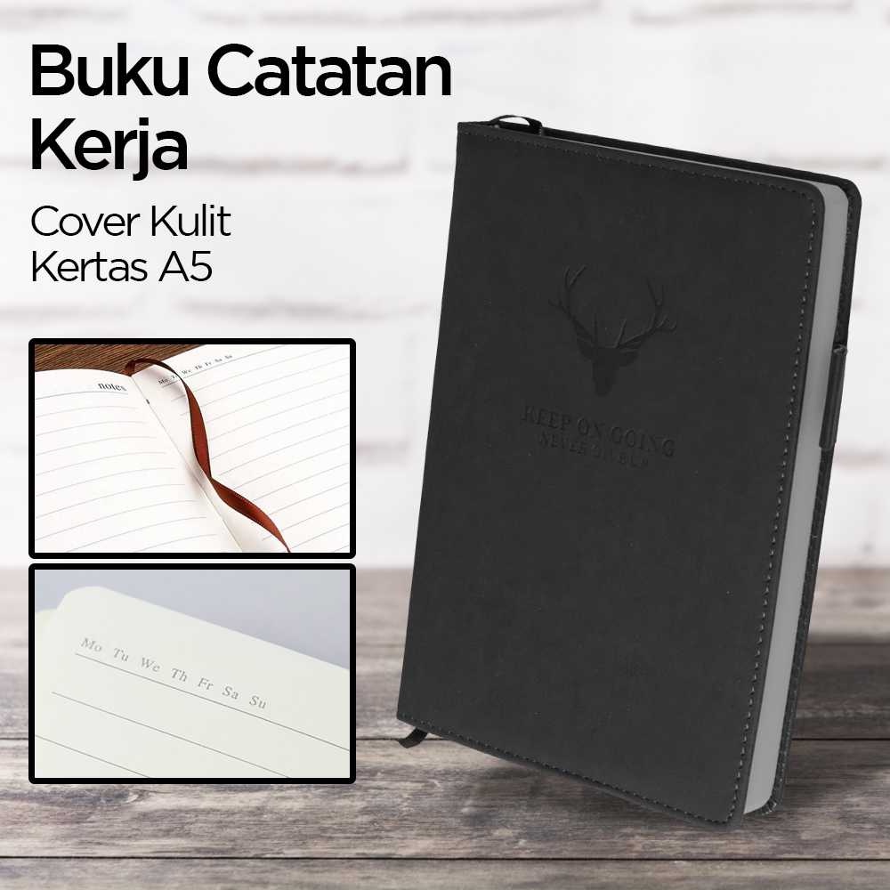 Jual Tlevino - NoteBook Buku Catatan Kerja Cover Kulit Kertas A5 ...
