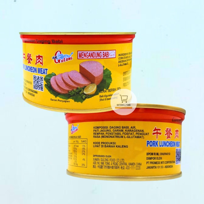 Jual Gulong Pork Luncheon Meat 397gram Maling Babi Kaleng Olahan | Shopee Indonesia