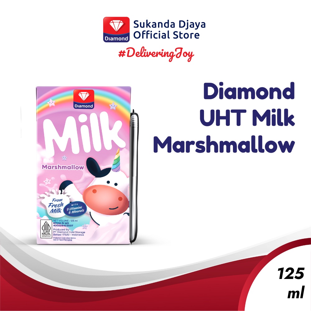 Jual Diamond Milk Susu UHT Marshmallow 125 ML | Shopee Indonesia