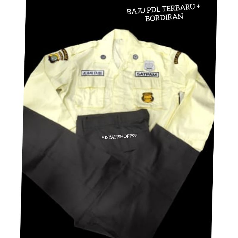 Jual SERAGAM SECURITY STELAN BAJU PDL SATPAM TERBARU BAHAN DRILL LEMBUT DAN ADEM SERAGAM CREM ...