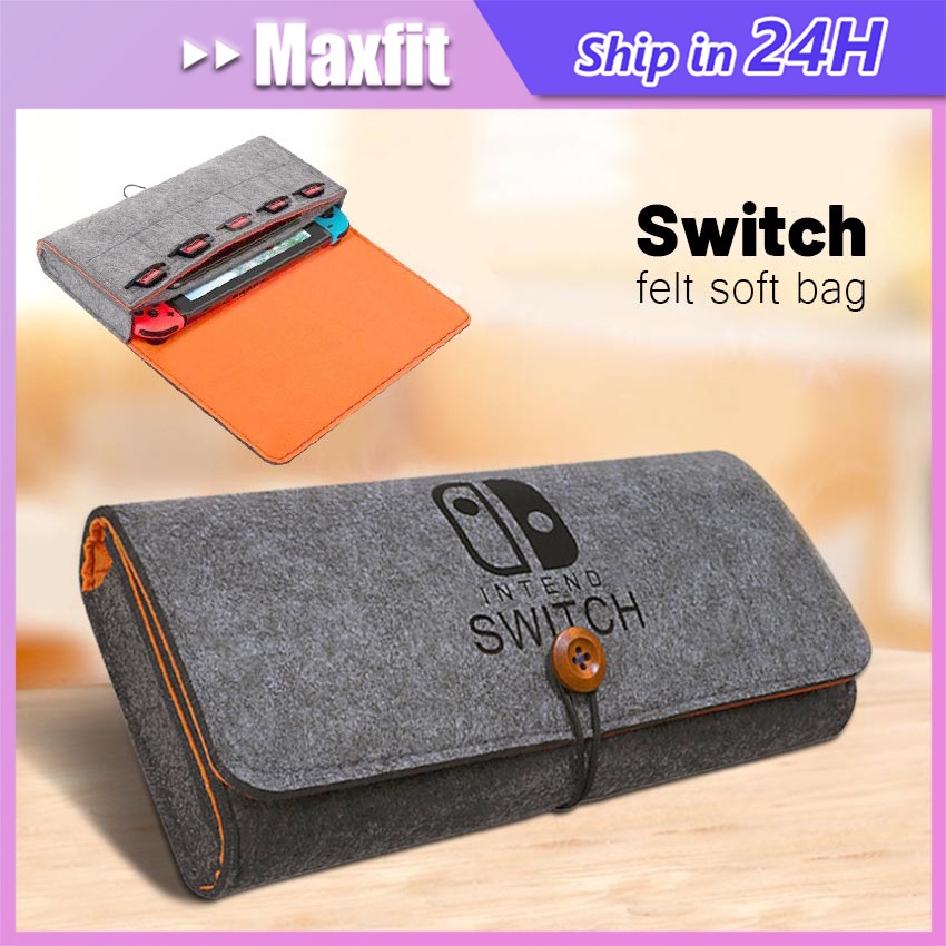 Jual Pouch Nintendo Switch Dan Switch Lite Soft Felt Carrying Case V1 ...