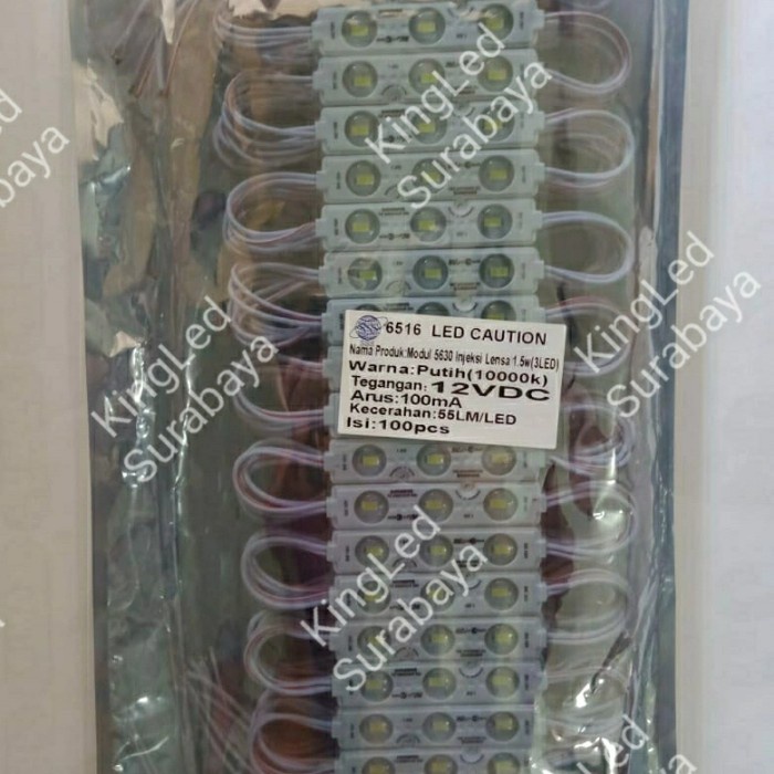 Jual (100 PCS) LED Modul 5630 Samsung 3 Mata Lampu Lensa Tipe 6516 ...