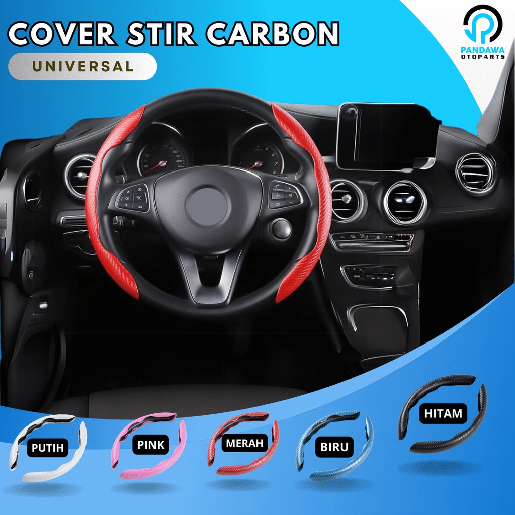 Jual Cover Setir Stir Mobil Modis Fiber Carbon Universal Anti Slip ...