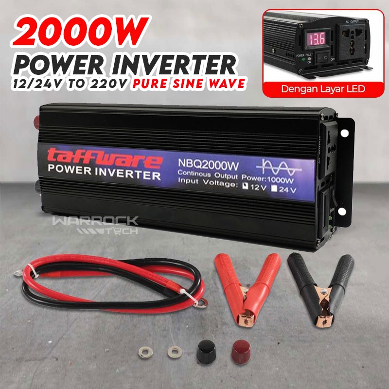Jual Pure Sine Wave 2000W SUNYIMA Power Inverter Mobil 12V 24V DC ke AC ...