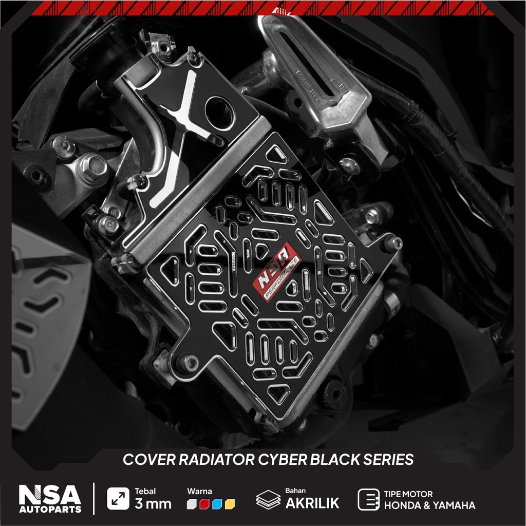 Jual COVER RADIATOR VARIO 125 150 / PCX 150 / ADV 150 CYBER BLACK ...