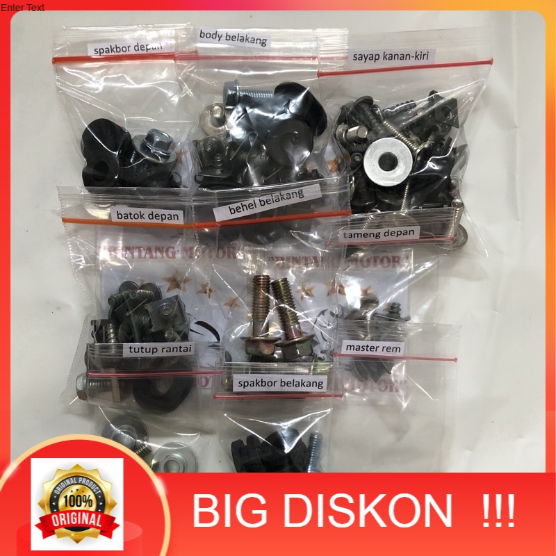 Jual Full Set Baut Full Body Karet Motor Yahama Jupiter Z Lengkap murah ...