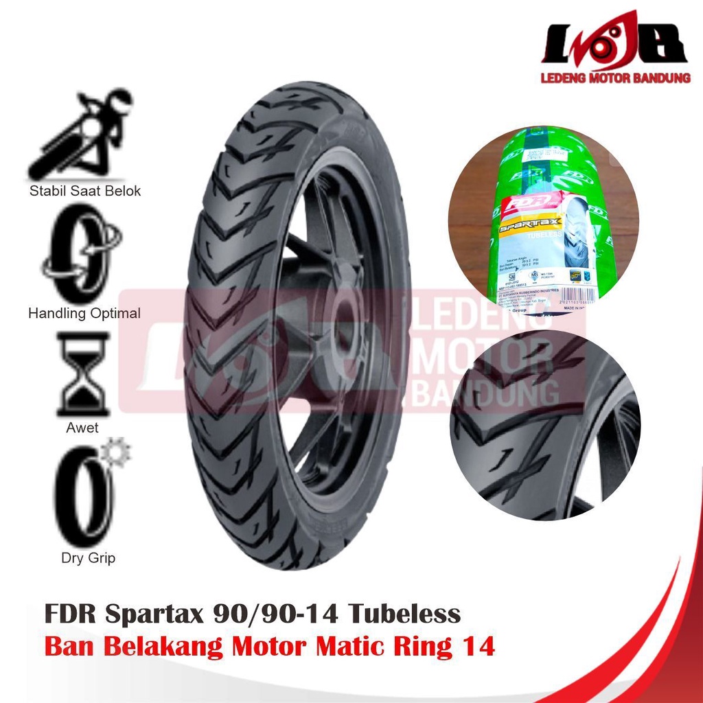Jual FDR Spartax 90/90-14 Ban Belakang Tubeless Motor Matic Universal D ...