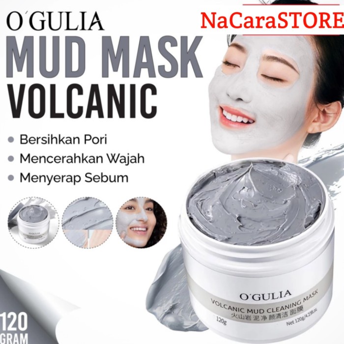 Jual O GULIA Volcanic Mud Facial Whitening Clay Mask Masker Vulkanik ...