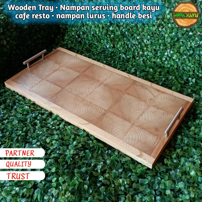 Jual wooden Tray / Nampan kayu / serving Board Nampan cafe resto ...