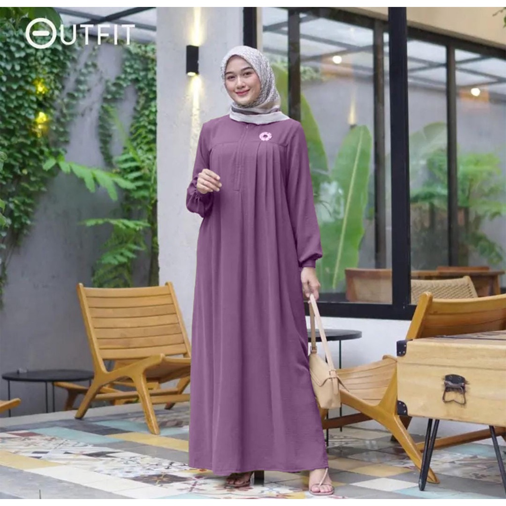 Jual Gamis Dewasa Remaja Terbaru 2024 Simpel / Gamis Polos Crinkle ...