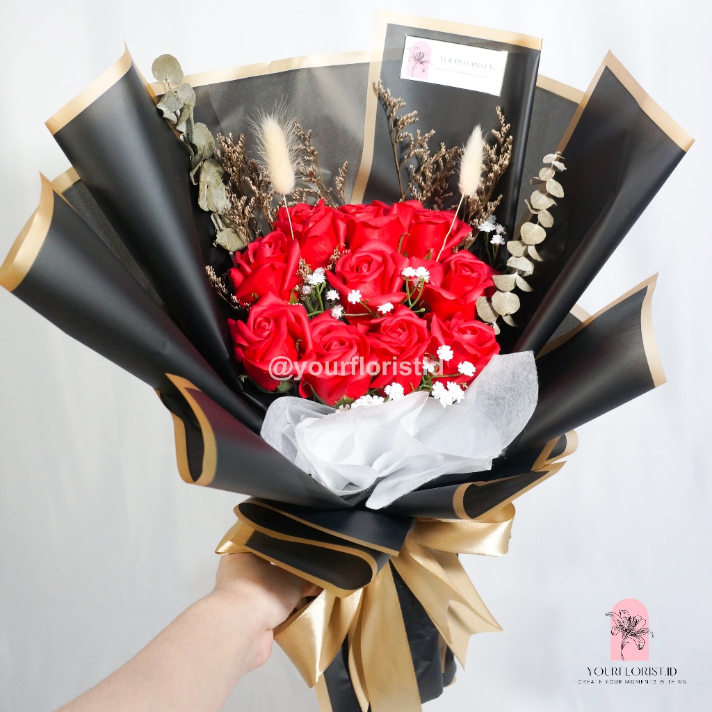 Jual PERFECT ROSES BOUQUET - Buket Bunga Mawar Sabun 10 Tangkai Gift ...