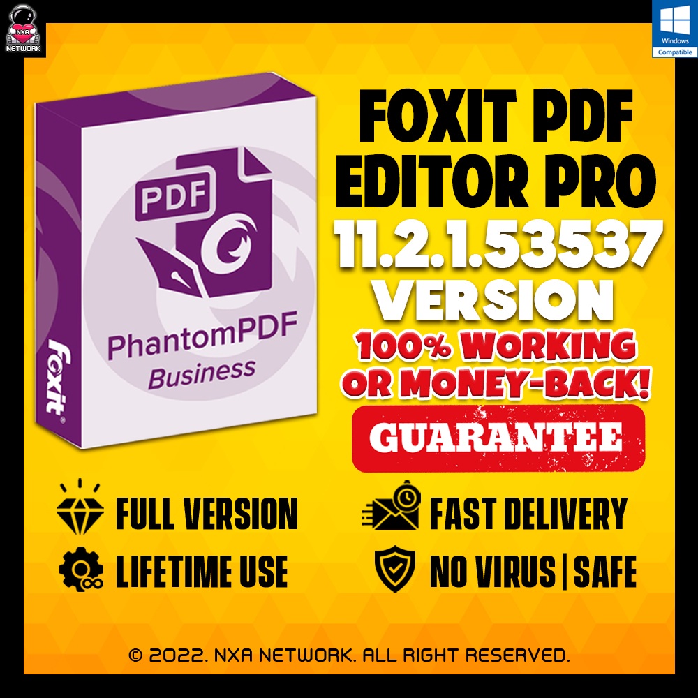 Jual Foxit PDF Editor Pro 11.2.1.53537 + GUIDE | JUL 2022 | Full ...