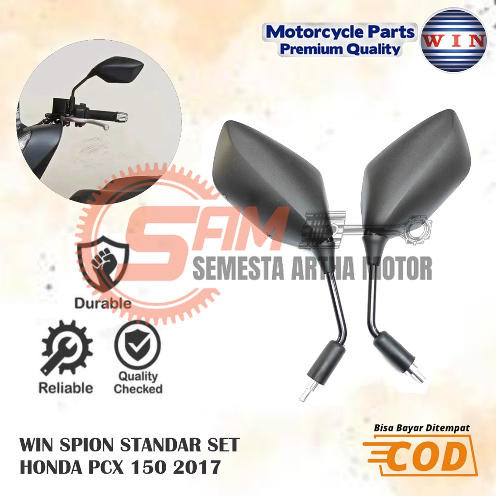 Jual Kaca Spion WIN Honda PCX 150 2017 Set Tiang Universal Motor Matic ...